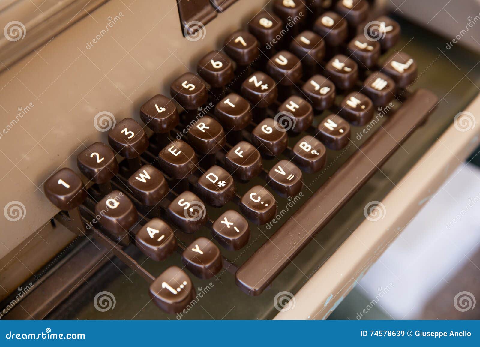 Keyboard of ancient telex stock image. Image of telecommunication ...