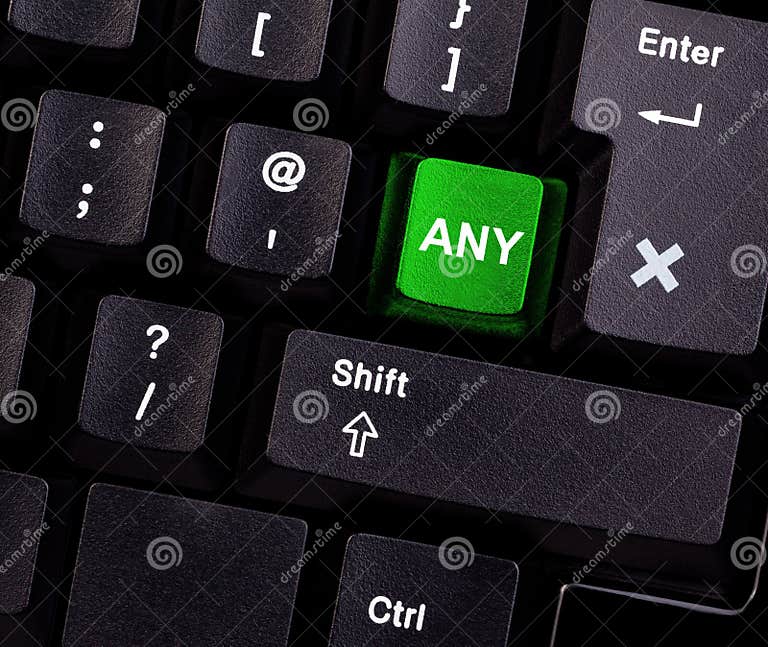 Keyboard with Any key stock image. Image of computing - 17764203