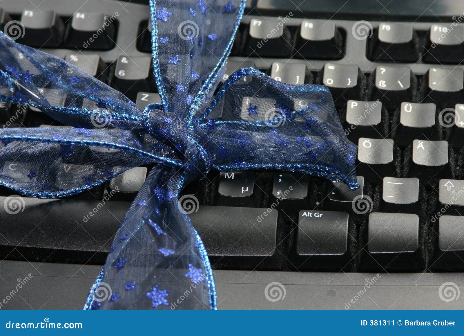 Keyboard as a present stock image. Image of letter, personal - 381311