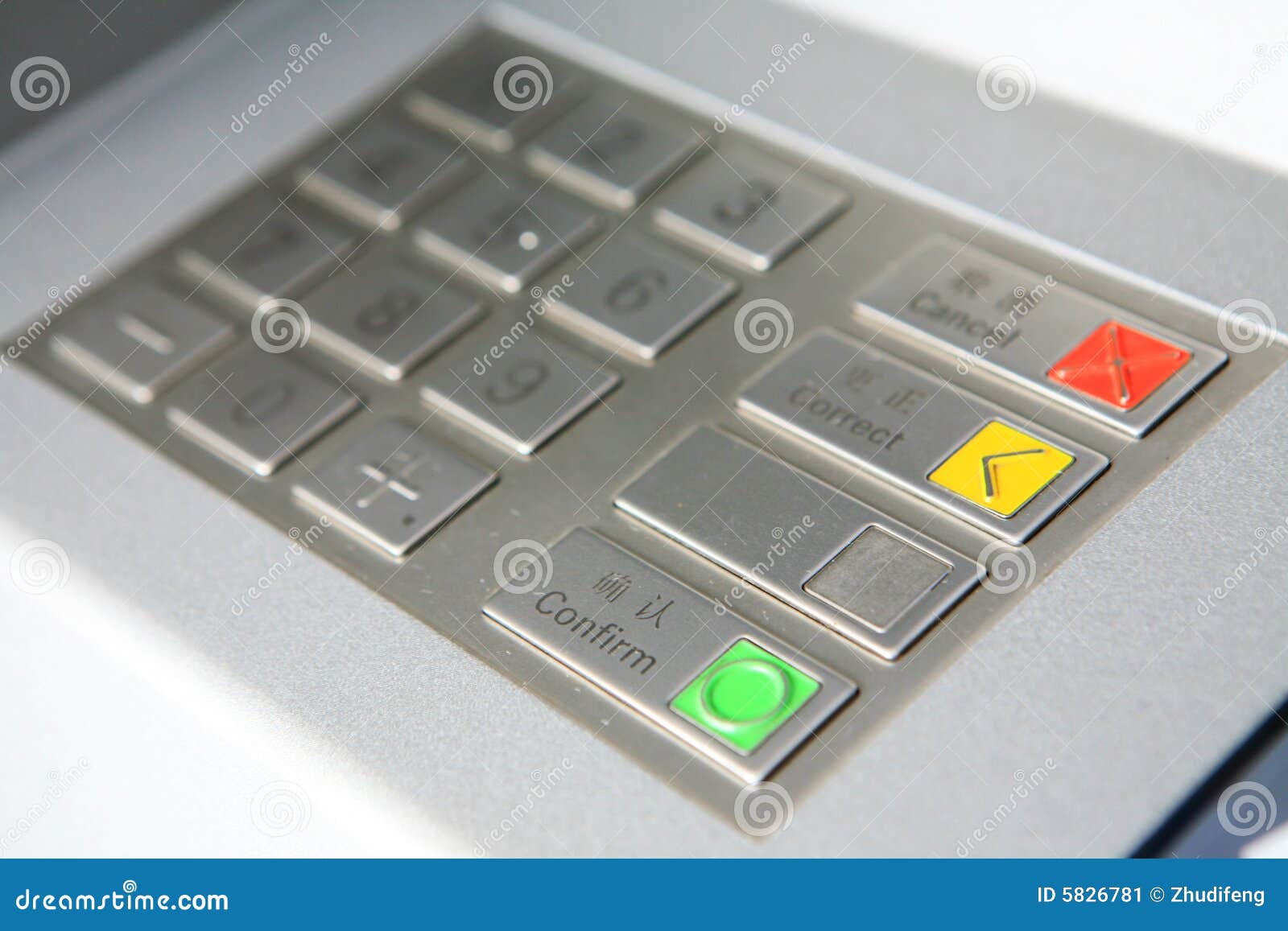 Keyboard in atm stock image. Image of commercial, keypad - 5826781