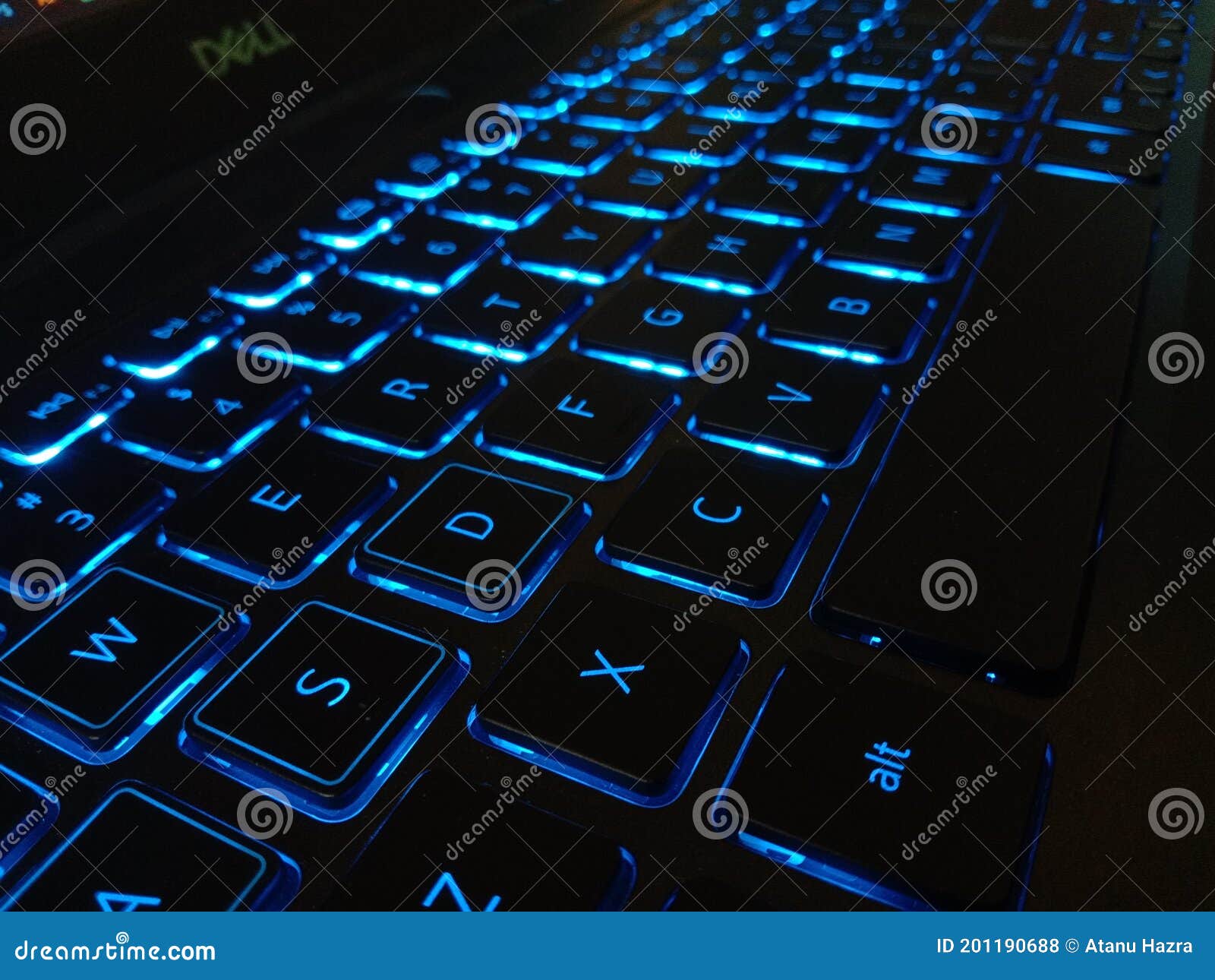 Keyboard backlight stock photo. Image of laptop, alphabate - 201190688