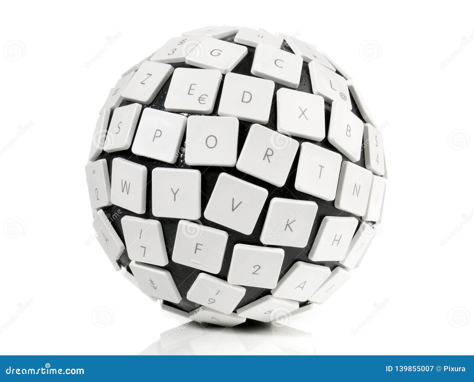 Keyboard Ball Concept stock image. Image of golf, championship - 139855007