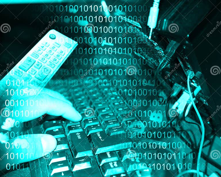 Keyboard and Binary Code 24.06.13 Stock Image - Image of black, concept ...