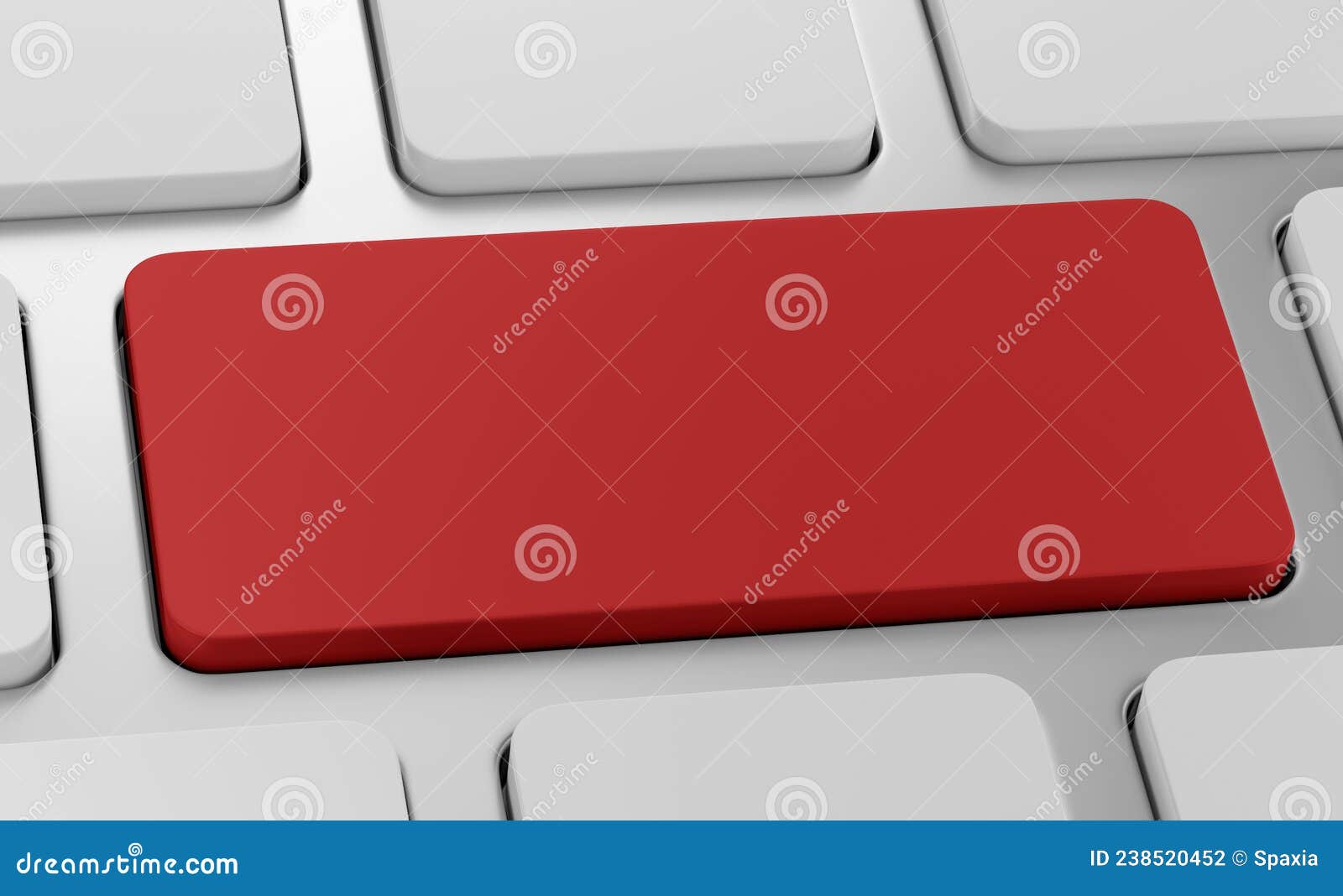 Keyboard with Blank Keys Close Up Stock Illustration - Illustration of ...