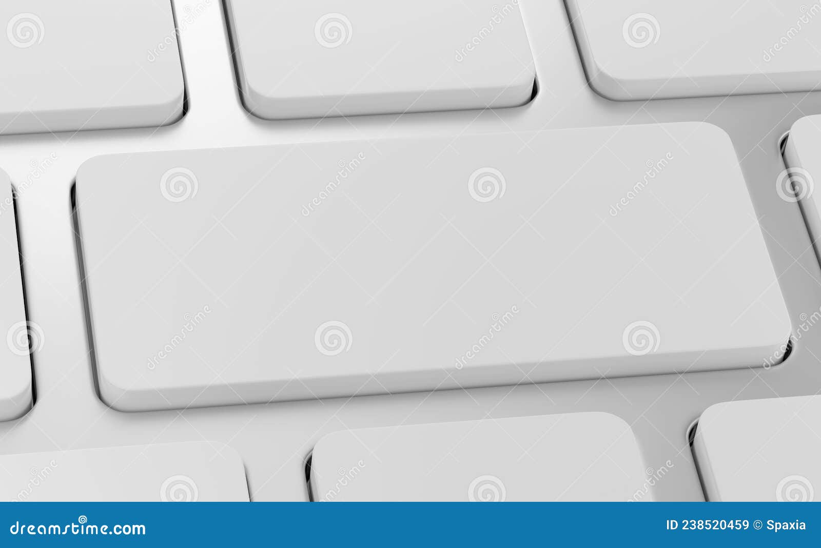 Keyboard with Blank Keys Close Up Stock Illustration - Illustration of ...