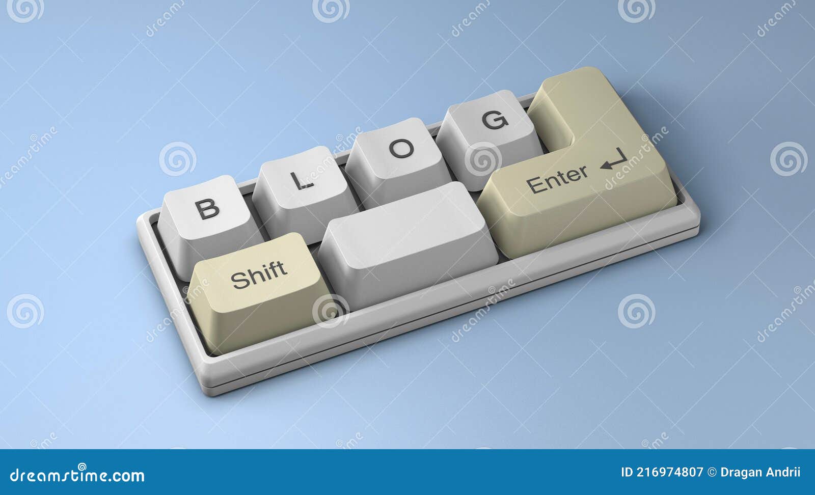 Keyboard With Blog Button Royalty-Free Stock Image | CartoonDealer.com ...