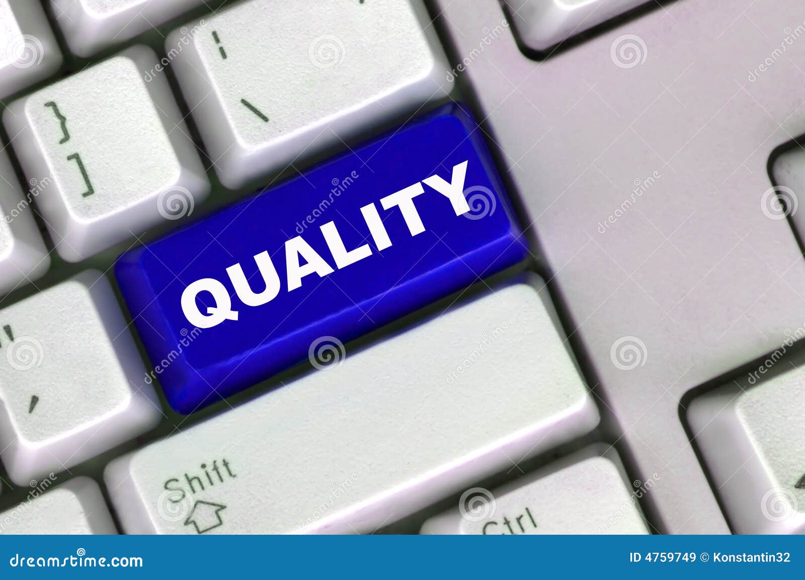Keyboard with Blue Button of Quality Stock Image - Image of request ...