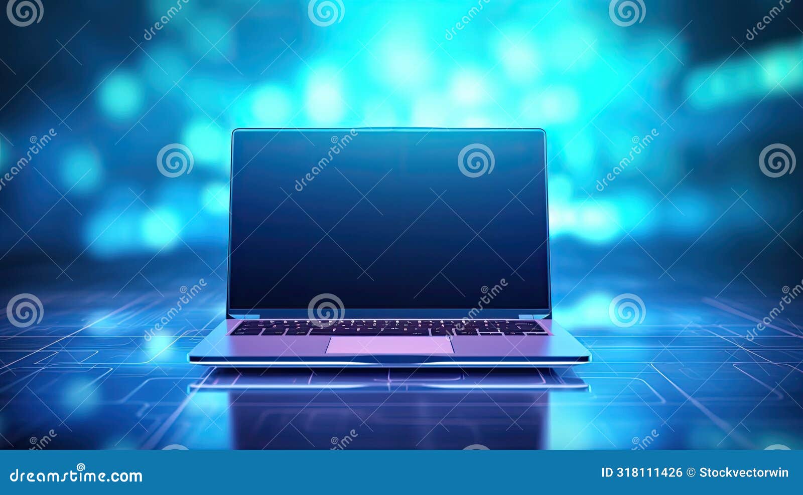 Keyboard Blue Computer Technology Background Stock Illustration ...