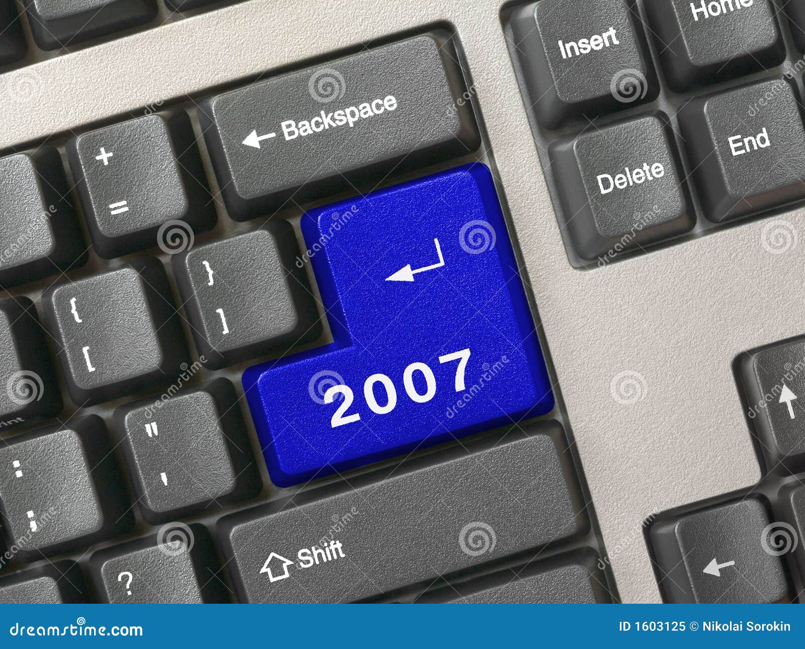 Keyboard - blue key 2007 stock image. Image of letters - 1603125