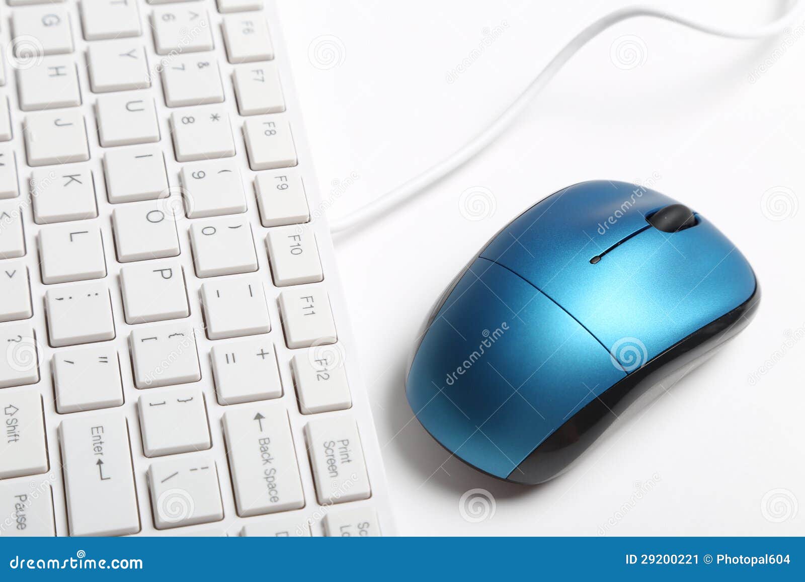 Keyboard and blue mouse stock image. Image of blue, controller - 29200221