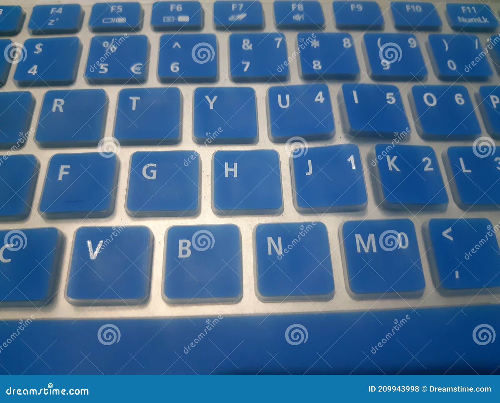 Keyboard Blue Querty Nice and Good Wallpaper Stock Photo - Image of ...