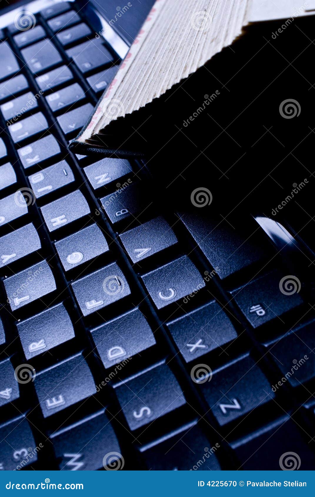 Keyboard and Book stock photo. Image of desktop, accessories - 4225670