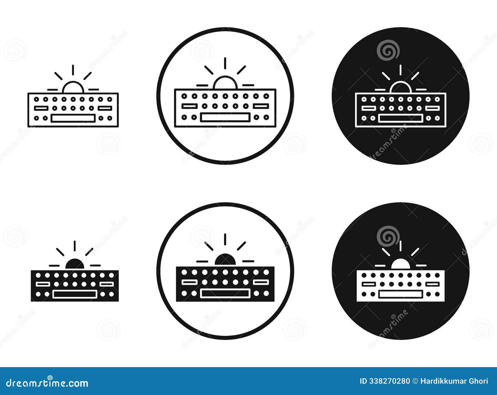 Keyboard Brightness Icon Cartoon Vector | CartoonDealer.com #331976109