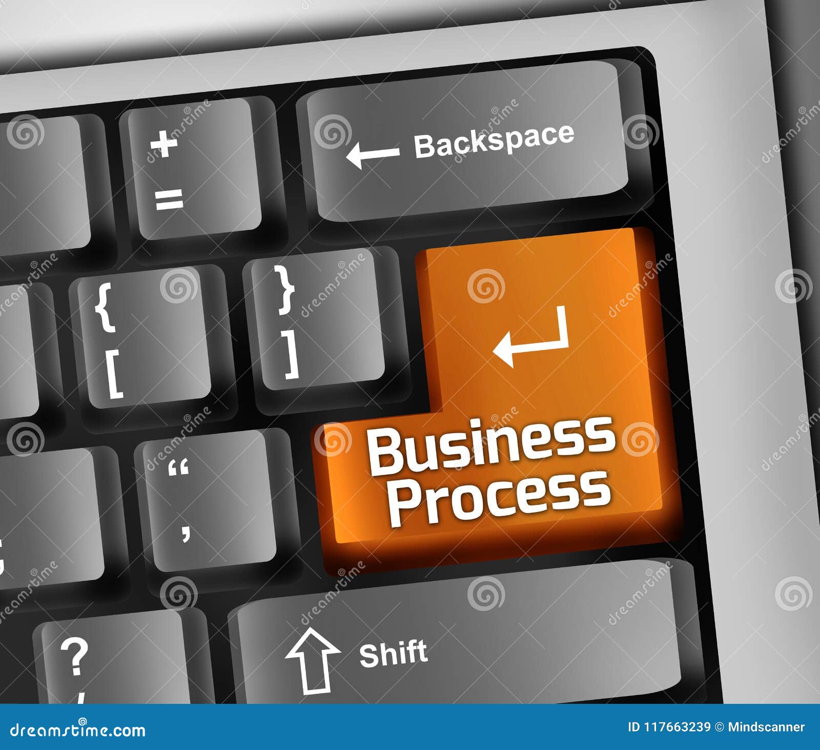 Keyboard Business Process stock illustration. Illustration of improve ...