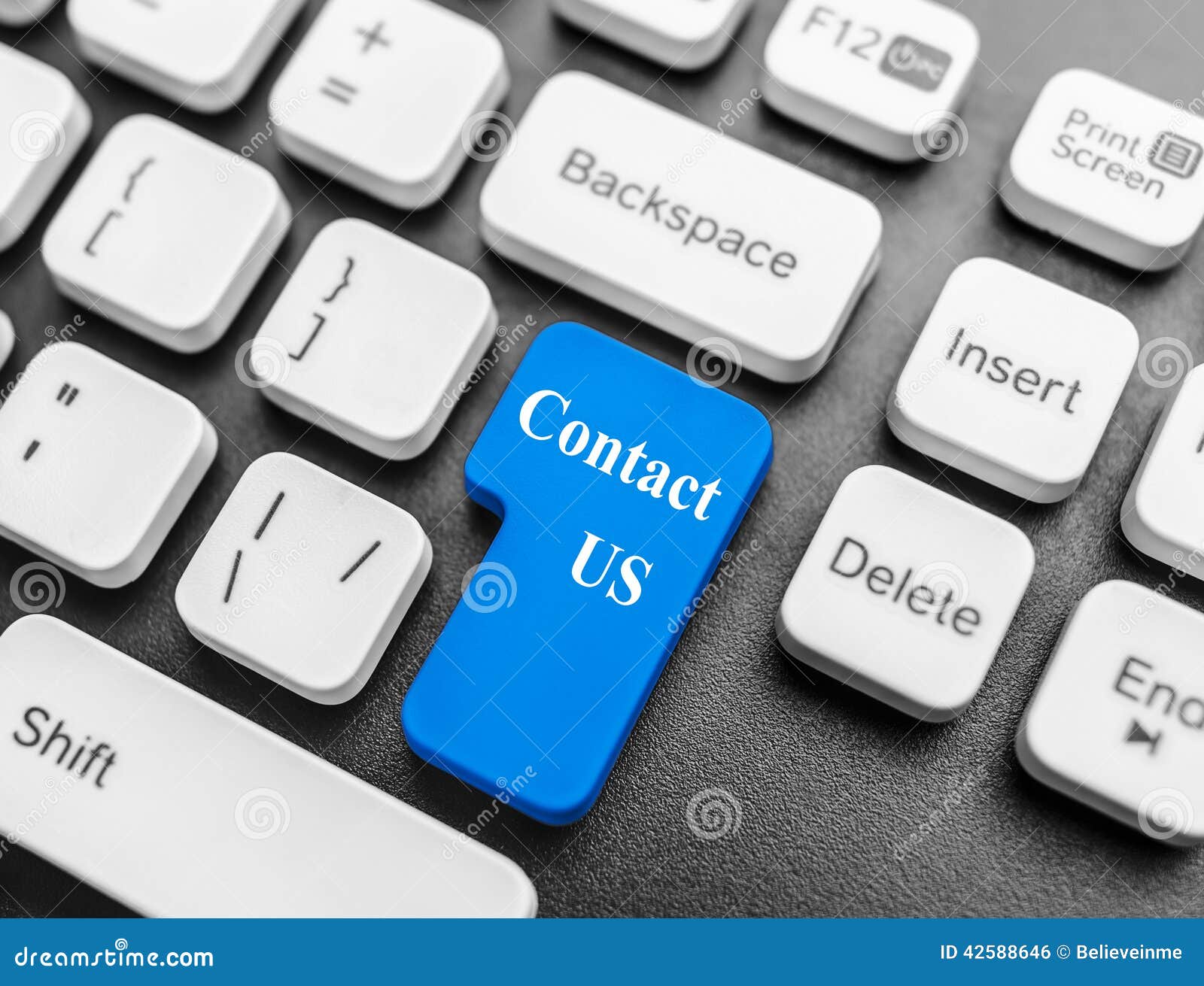 Keyboard button Contact us stock photo. Image of business - 42588646
