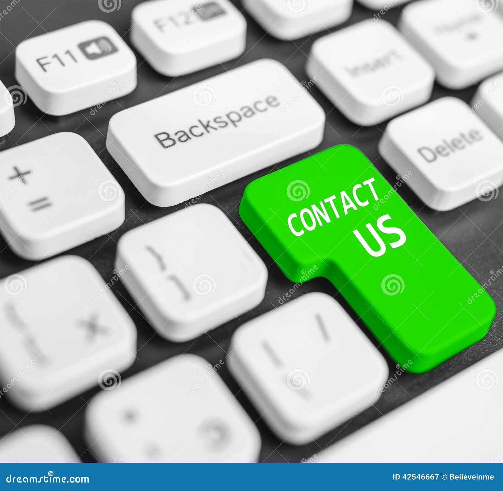 Keyboard button Contact us stock image. Image of lime - 42546667