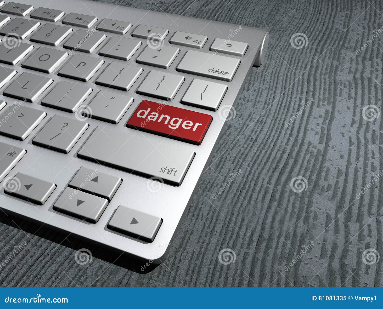 Keyboard Button, Danger on the Web Stock Illustration - Illustration of ...