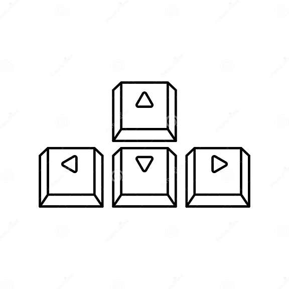Keyboard Button Icon Vector Stock Illustration - Illustration of ...