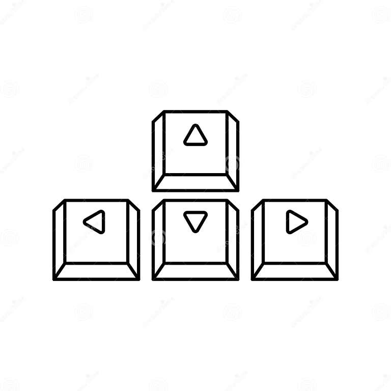 Keyboard Button Icon Vector Stock Illustration - Illustration of ...