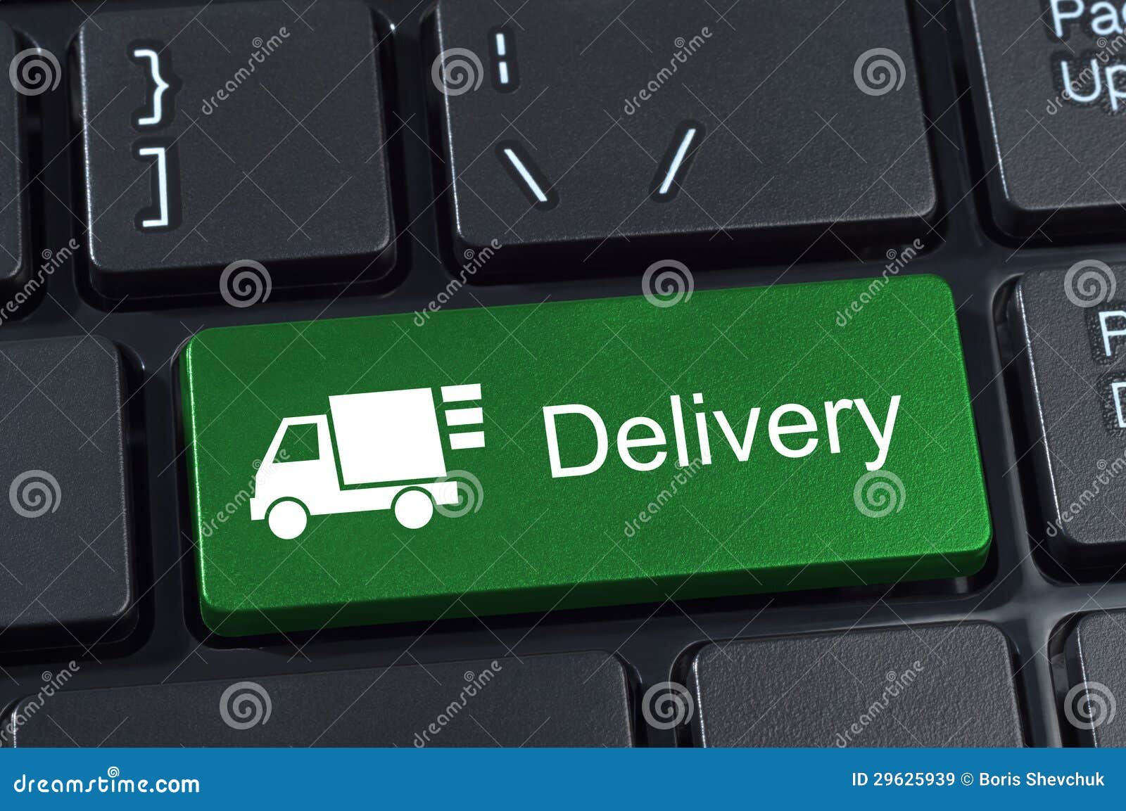 Keyboard Button with Truck Icon and Text Delivery. Stock Illustration ...
