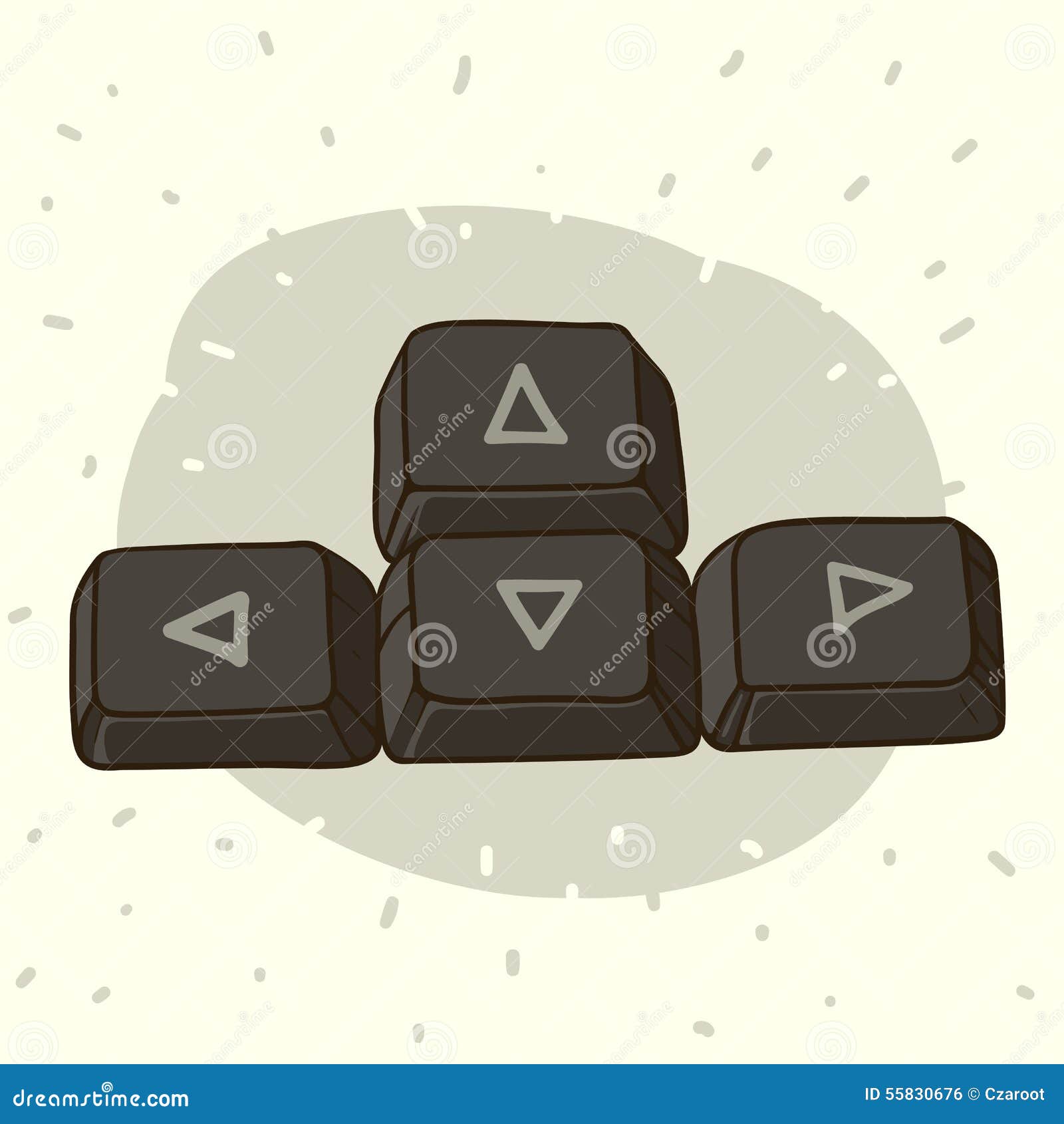 Keyboard Buttons with Arrows Stock Vector - Illustration of push ...