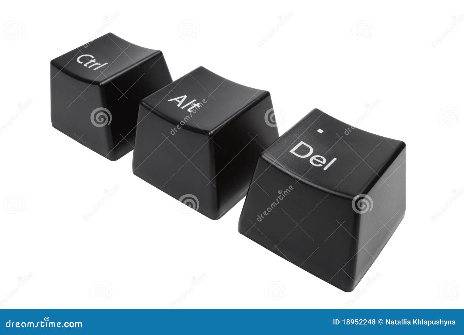 Keyboard Buttons Ctrl, Alt, Del Isolated Stock Photo - Image of white ...