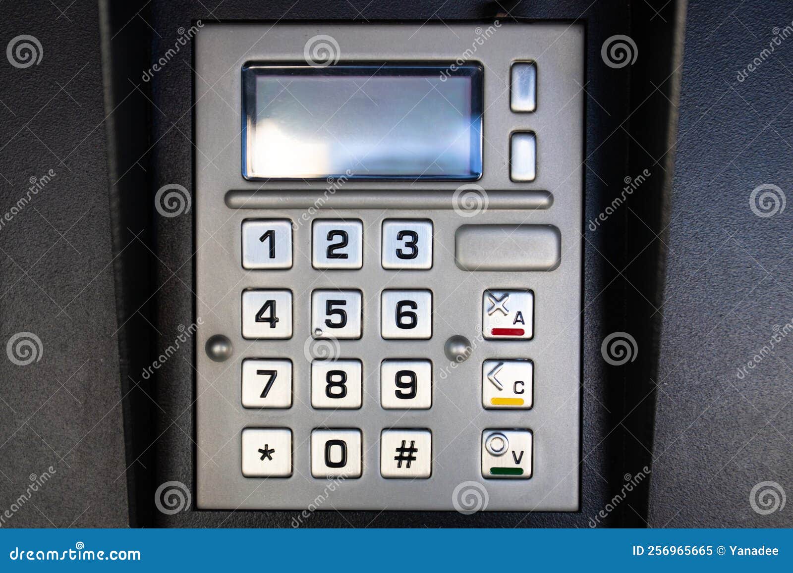 Keyboard Buttons for Entering a Pin Code on a Bank Self-service ...