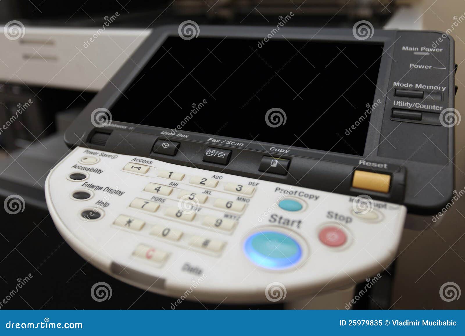 Keyboard Buttons of the Laser Copier Stock Image - Image of control ...