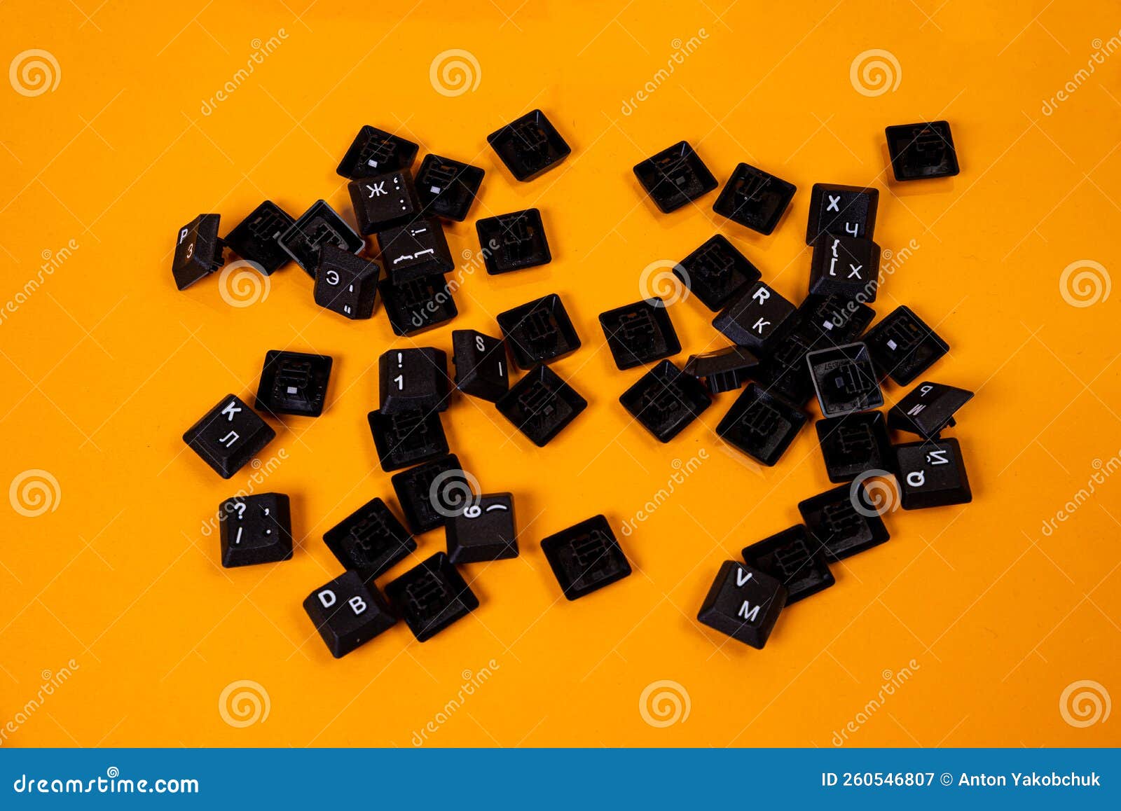 Keyboard Buttons on Orange Background Stock Image - Image of design ...