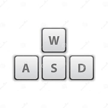Keyboard Buttons WASD Keys, Game Control Keyboard Buttons. Joystick ...