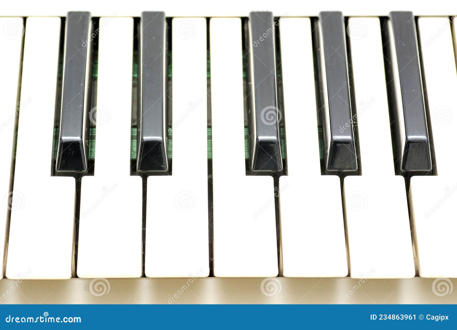 Keyboard close up. stock image. Image of octave, music - 234863961