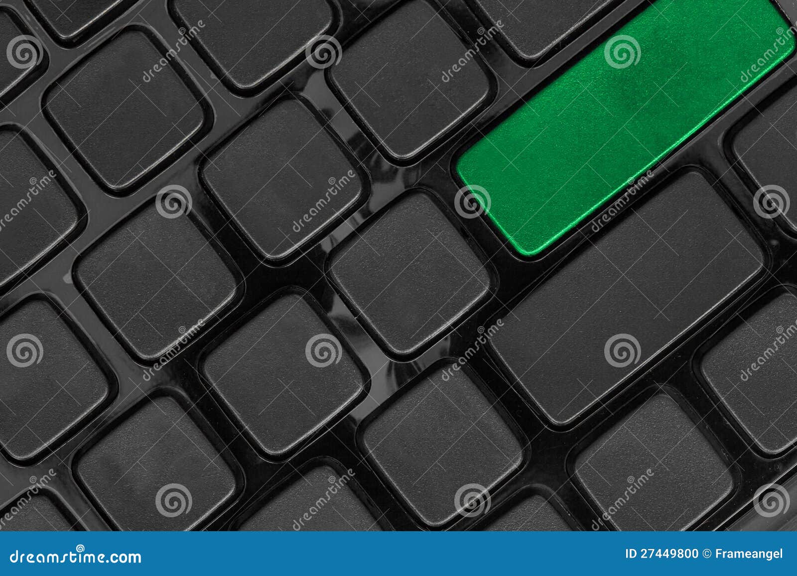 Keyboard Close Up,top View and Green Button Stock Photo - Image of sign ...