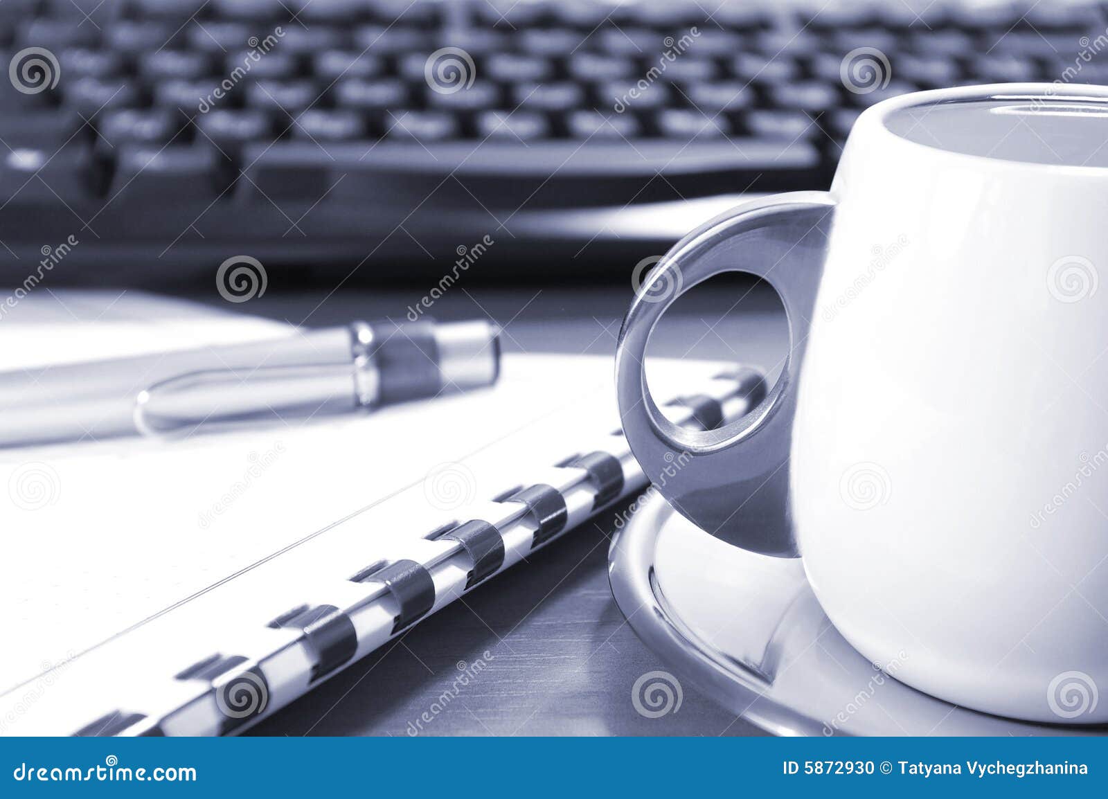 Keyboard And Coffee Picture. Image: 5872930