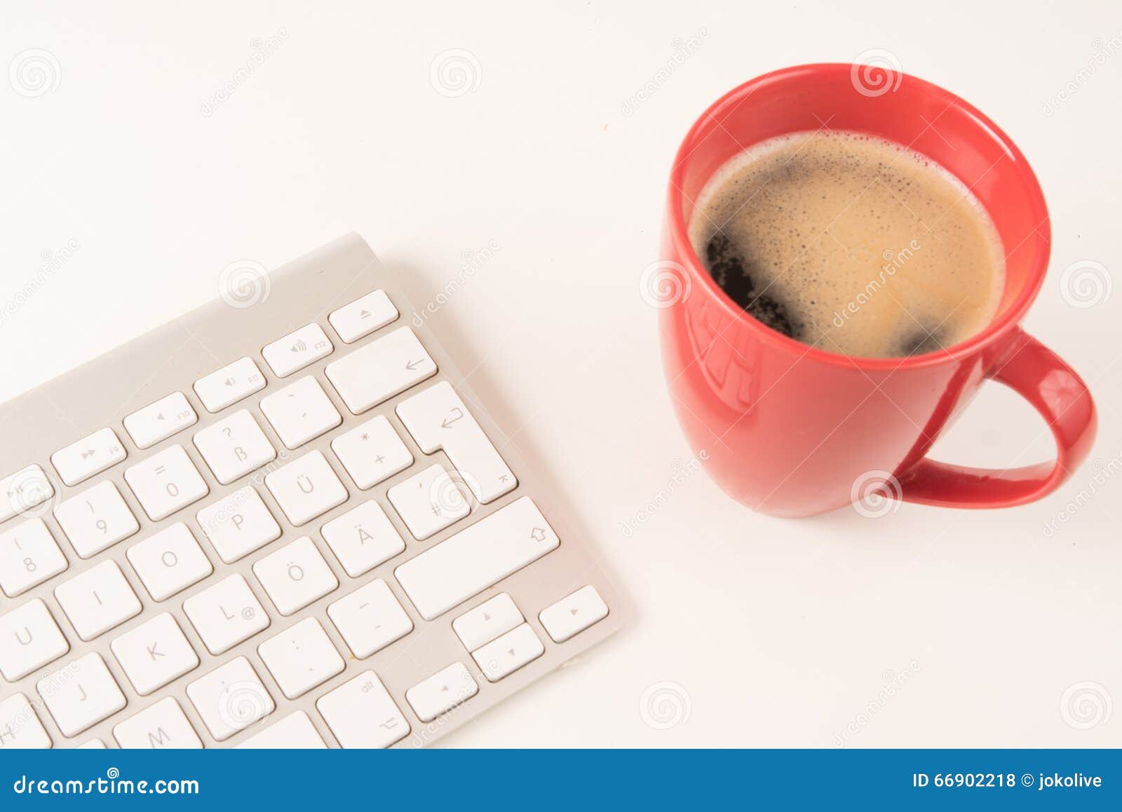 Keyboard with coffee stock photo. Image of coffee, energizing - 66902218