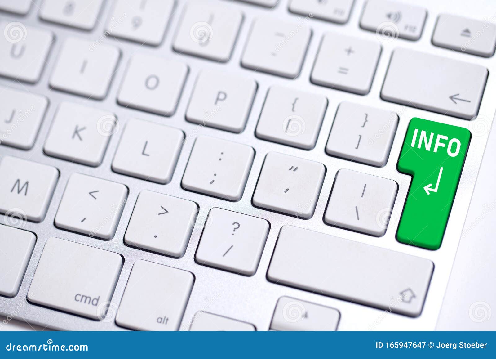 Keyboard with Colored Enter Key and the Word `info` on it Stock Image ...