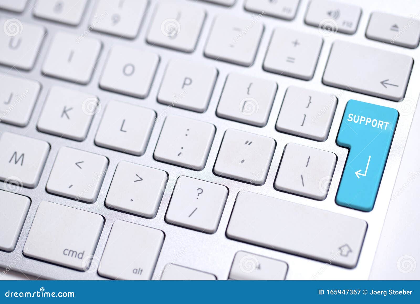 Keyboard with Colored Enter Key and the Word `support` on it Stock ...