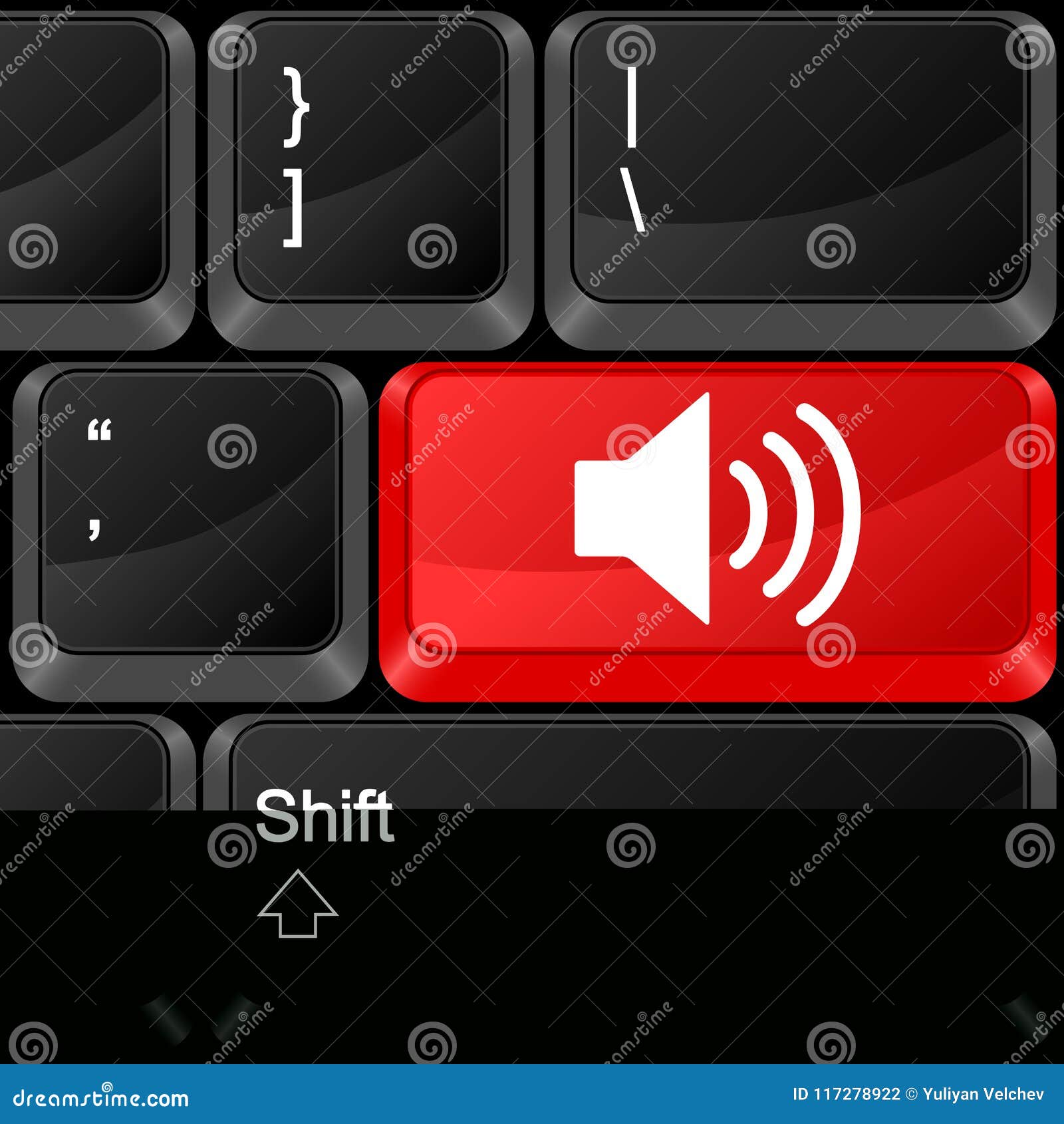 Computer button sound stock vector. Illustration of control - 117278922