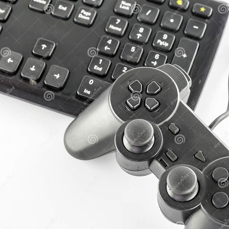 Keyboard Computer and Game Controller Stock Photo - Image of ...