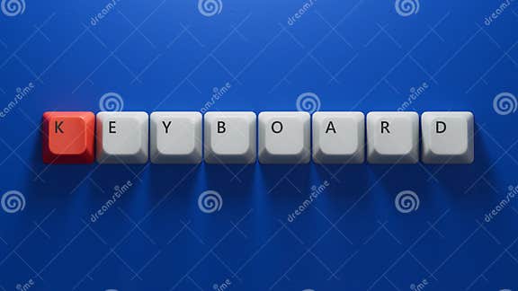 Keyboard.Computer Keyboard Keys Spelling Stock Illustration ...