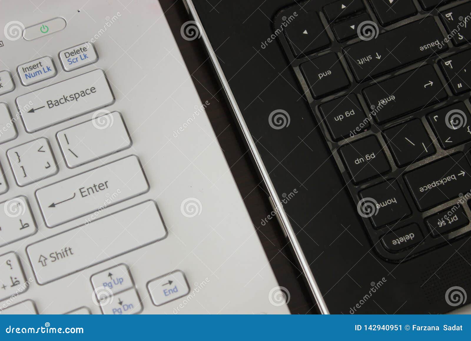 Keyboard and computer stock image. Image of space, laptops - 142940951