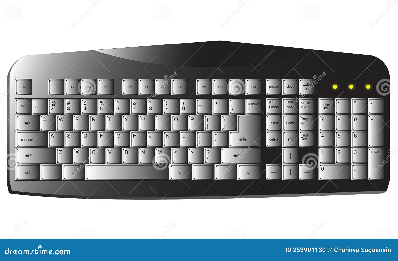 Keyboard computer stock vector. Illustration of modern - 253901130 Keyboard computer stock vector. Illustration of modern - 253901130