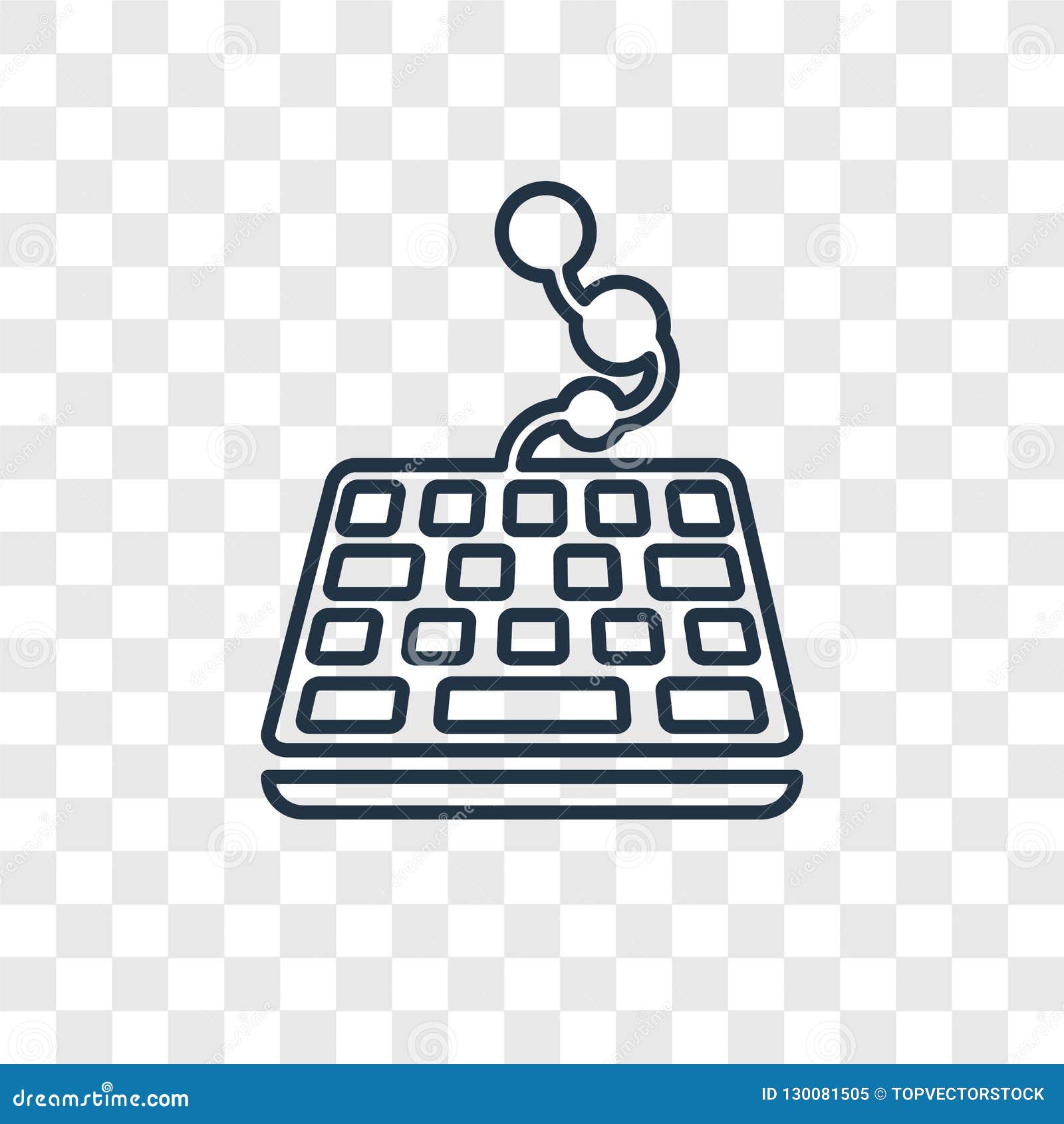 Keyboard Concept Vector Linear Icon on Transparent Back Stock Vector ...