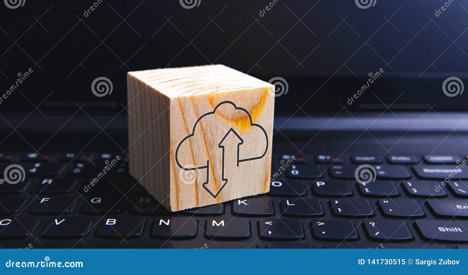 Keyboard cubes wooden stock image. Image of buttons - 141730515