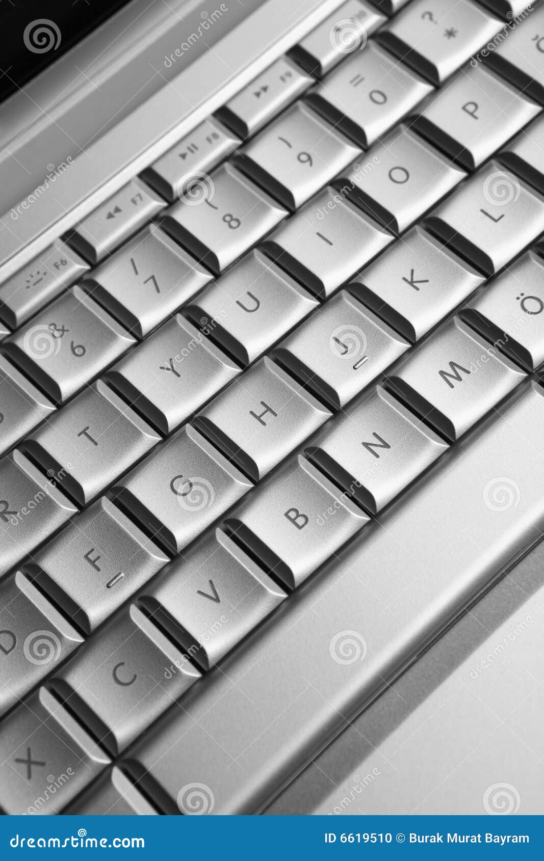 Keyboard detail stock photo. Image of laptop, isolated - 6619510