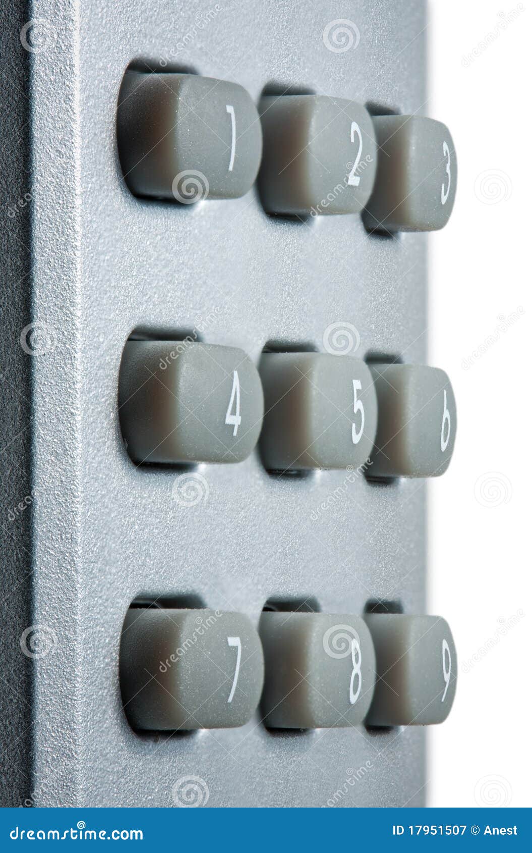 Keyboard with Digital Buttons Stock Image - Image of panel, number ...