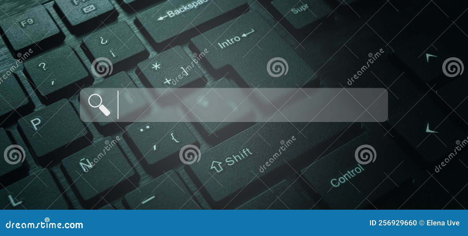 Keyboard with Digital Search Bar. Stock Photo - Image of pattern, text ...