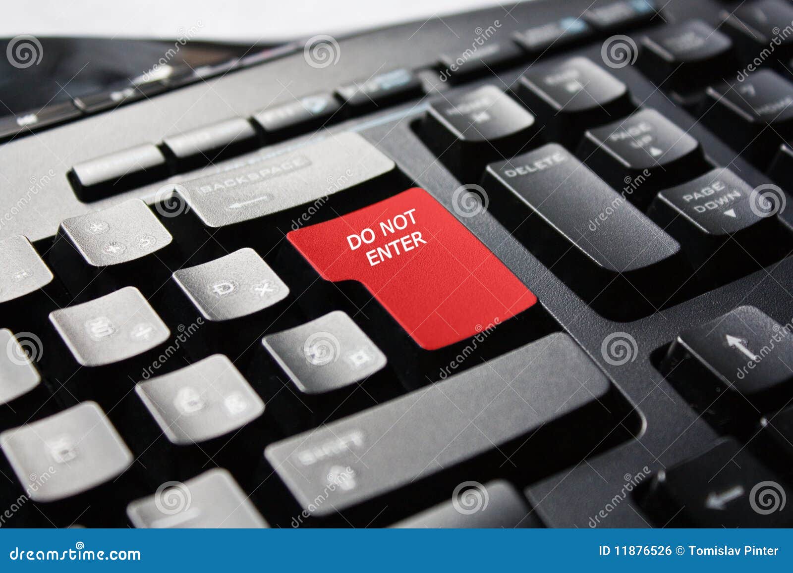 Keyboard - Do not enter stock photo. Image of black, coming - 11876526