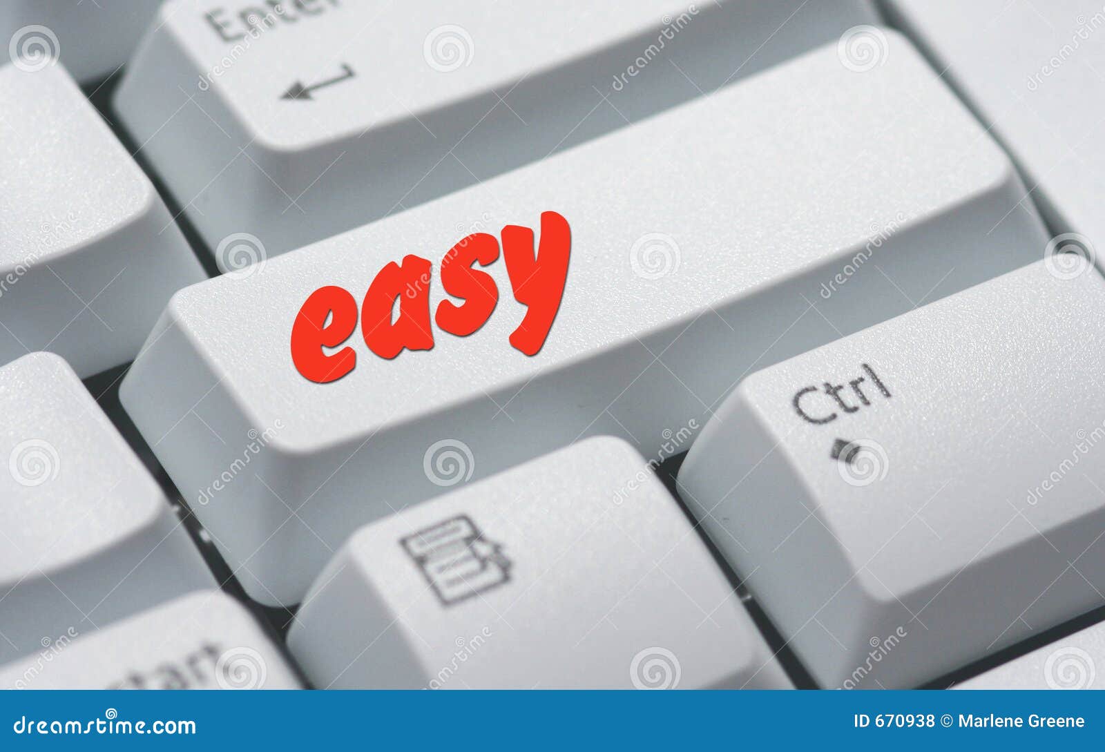 Keyboard Easy Button stock photo. Image of simple, button - 670938