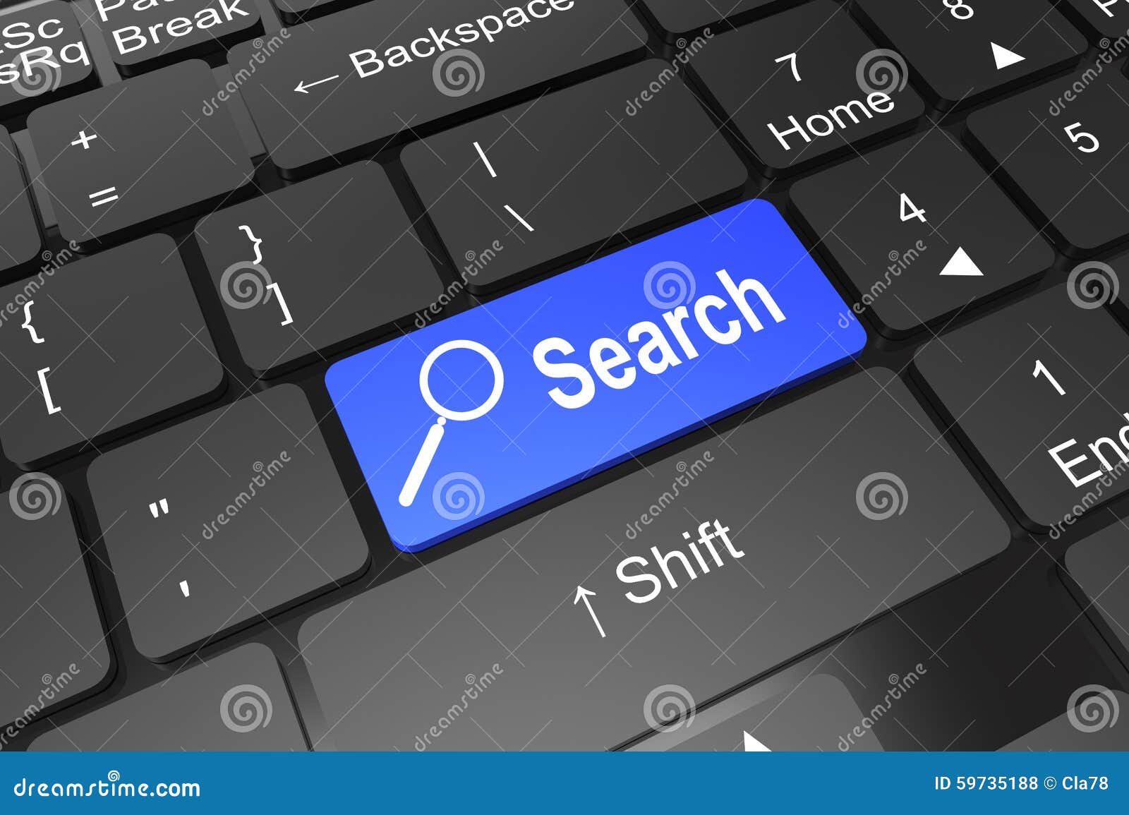 Keyboard Enter Button with Search Stock Illustration - Illustration of ...