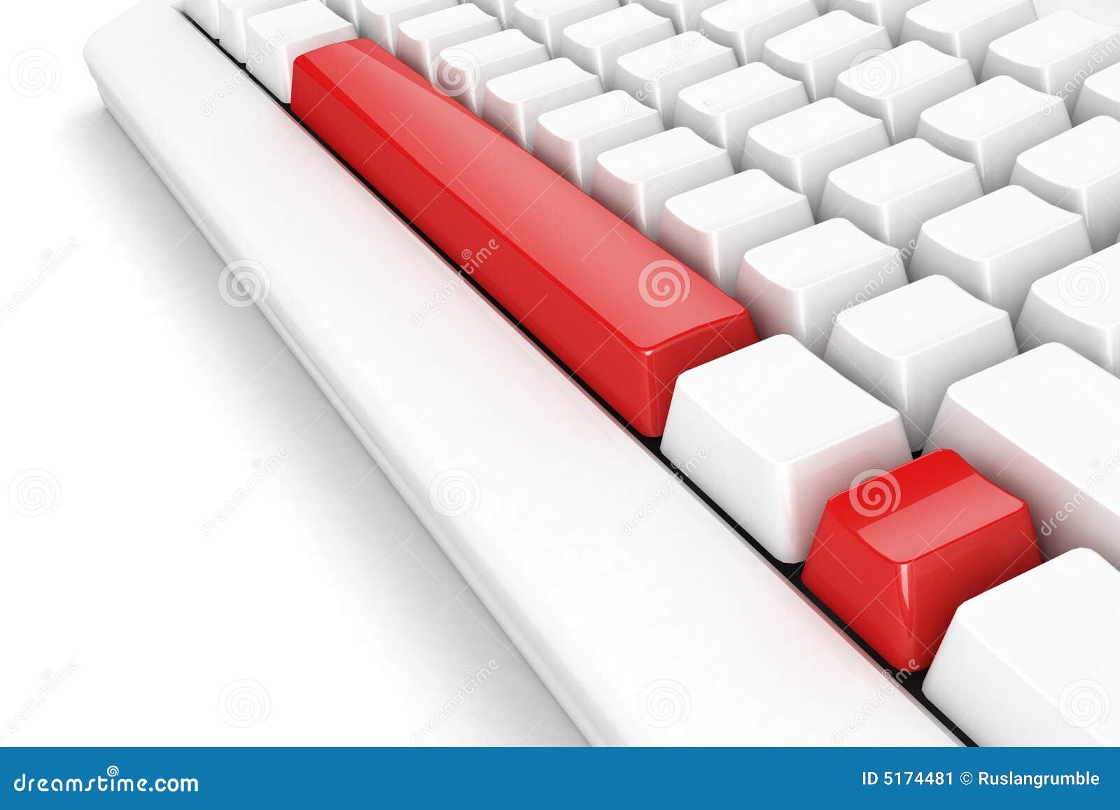 Keyboard with Exclamation Mark Stock Illustration - Illustration of ...